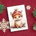 20 Watercolor Christmas Fox Clipart PNG Images, Cute Foxes, Xmas Fox ...