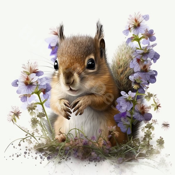 Squirrel Clipart - Etsy
