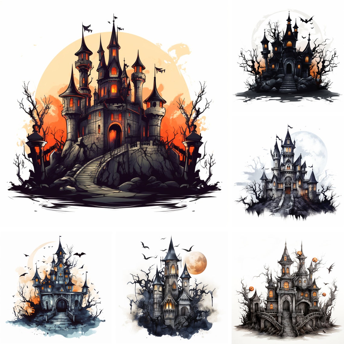50 Haunted House Clipart High Quality PNG Images, Paper Crafts ...
