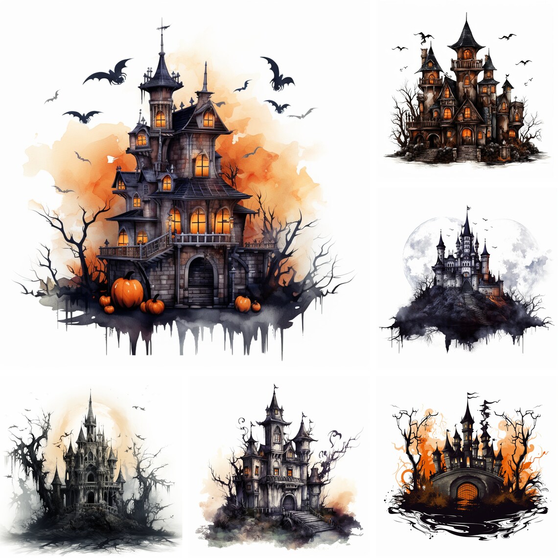 50 Haunted House Clipart High Quality PNG Images, Paper Crafts ...