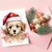20 Puppies Christmas Watercolor Clipart PNG Images, Cute Puppy, Xmas ...