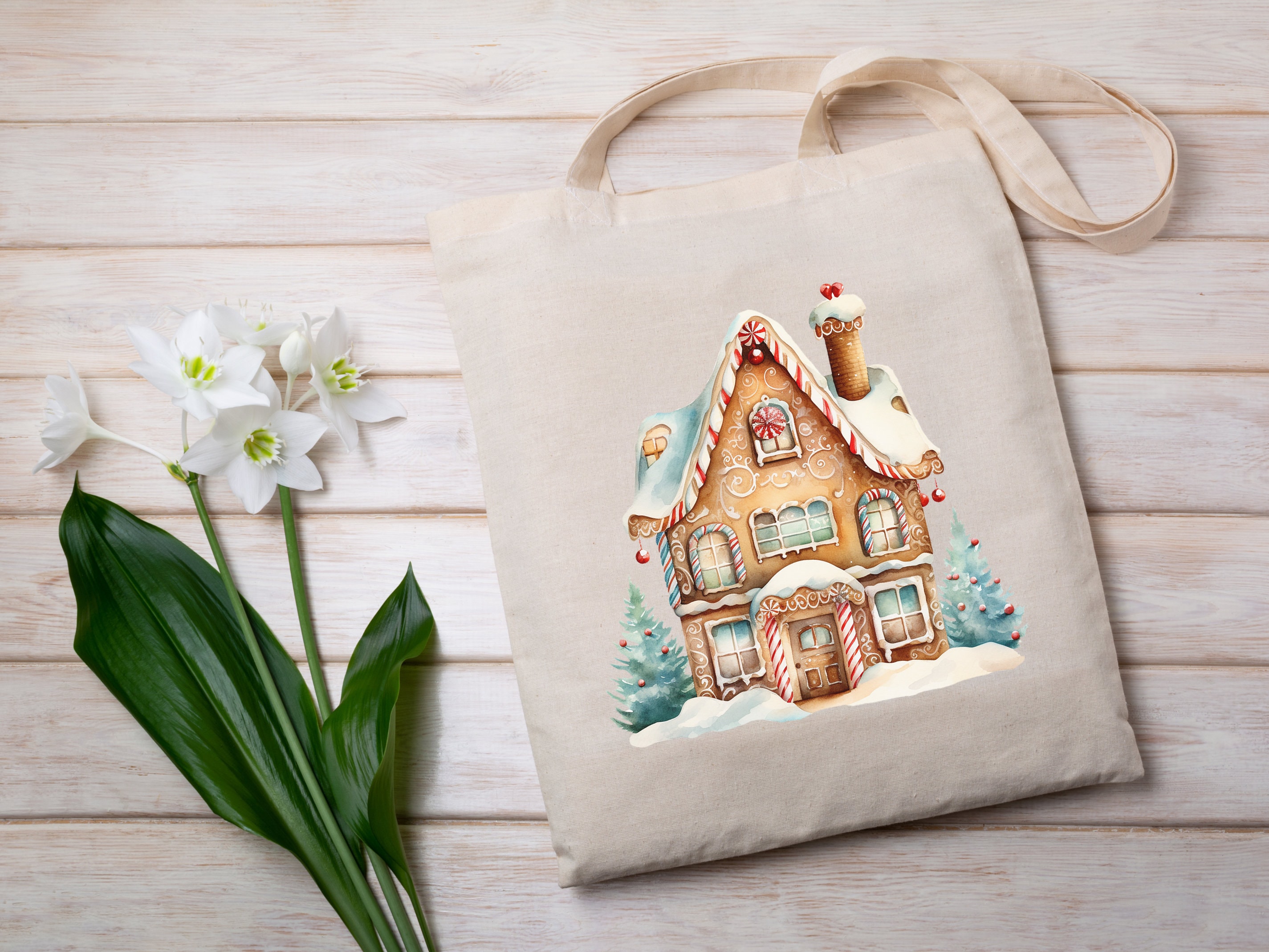 25 Watercolor Gingerbread Houses Clipart PNG Images, Xmas, Festive ...