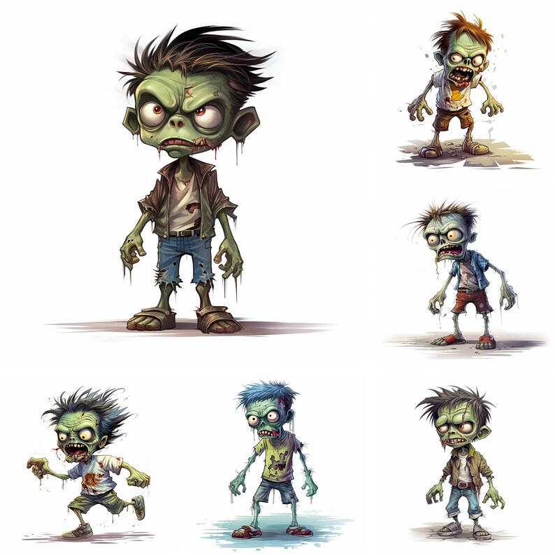 50 Zombies Clipart High Quality PNG Images, Cartoon Zombie, Ghoul ...
