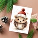 20 Hedgehogs Watercolor Christmas Clipart PNG Images, Cute Hedgehog ...