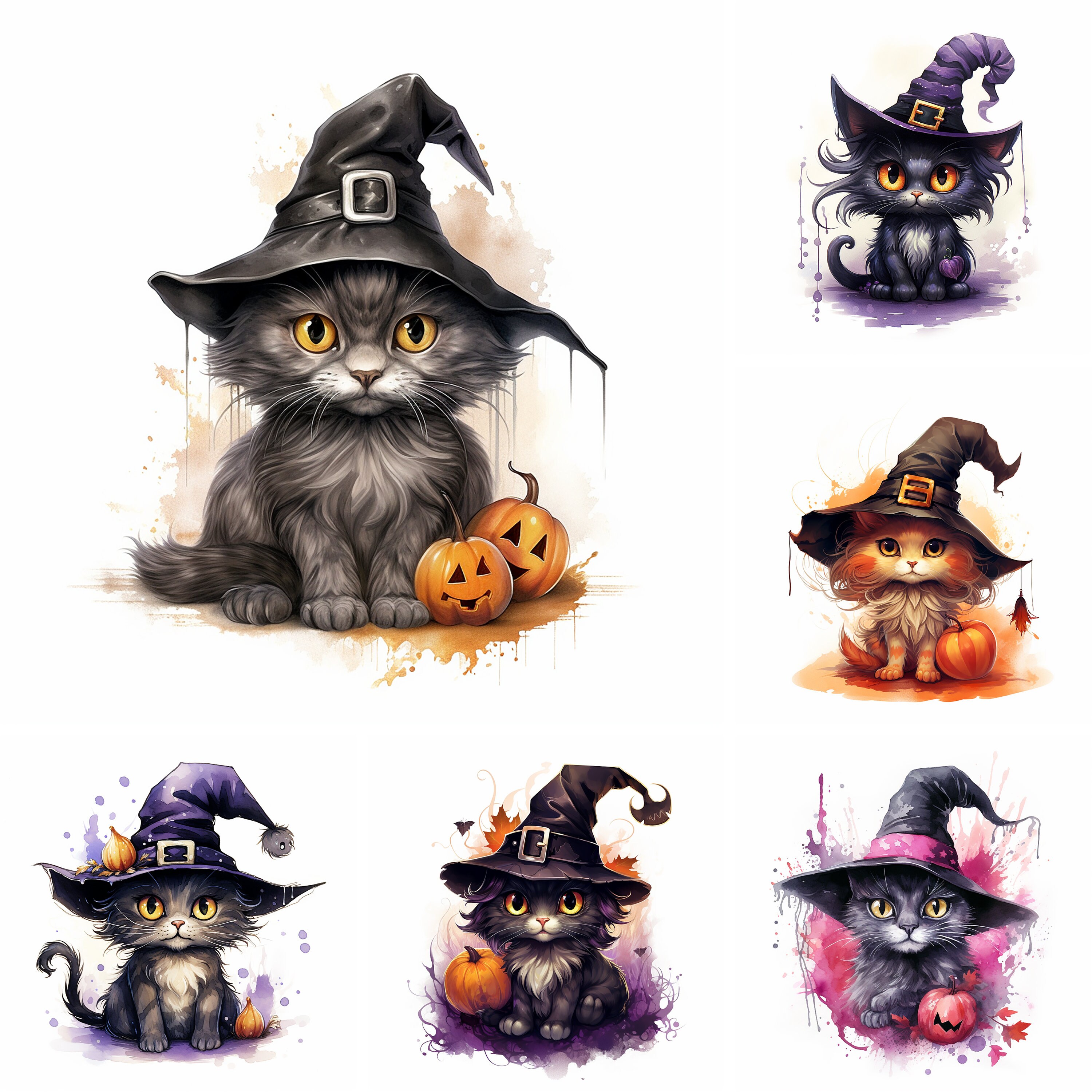 50 Cute Halloween Cats High Quality PNG Images, Halloween Kitten ...