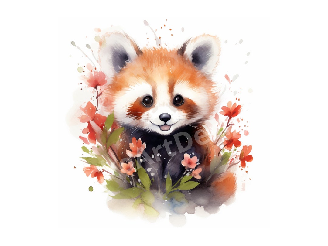 30 Red Panda Clipart Bundle, Cartoon Panda, Cute Red Panda, Scrapbook ...