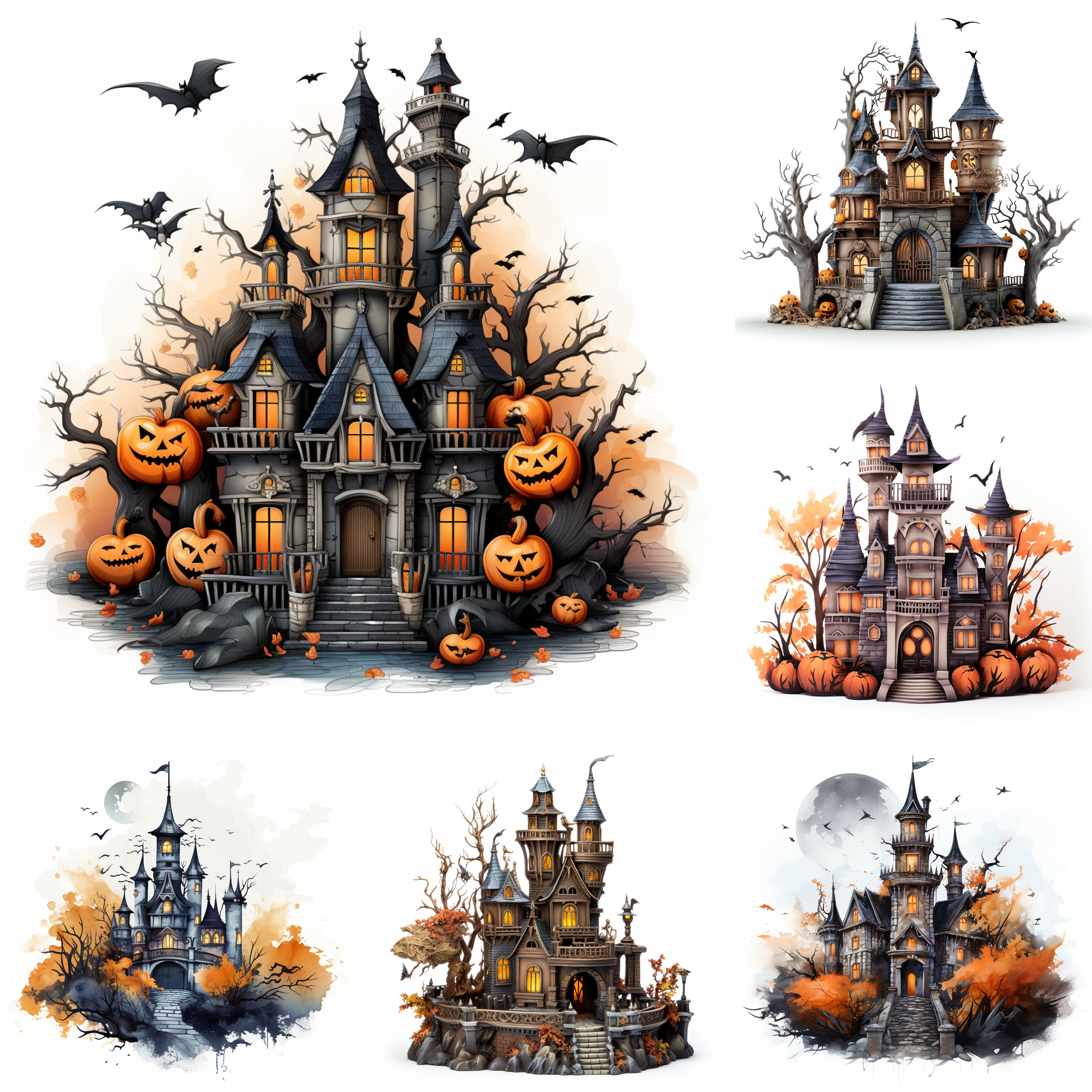 50 Haunted House Clipart High Quality PNG Images, Paper Crafts ...
