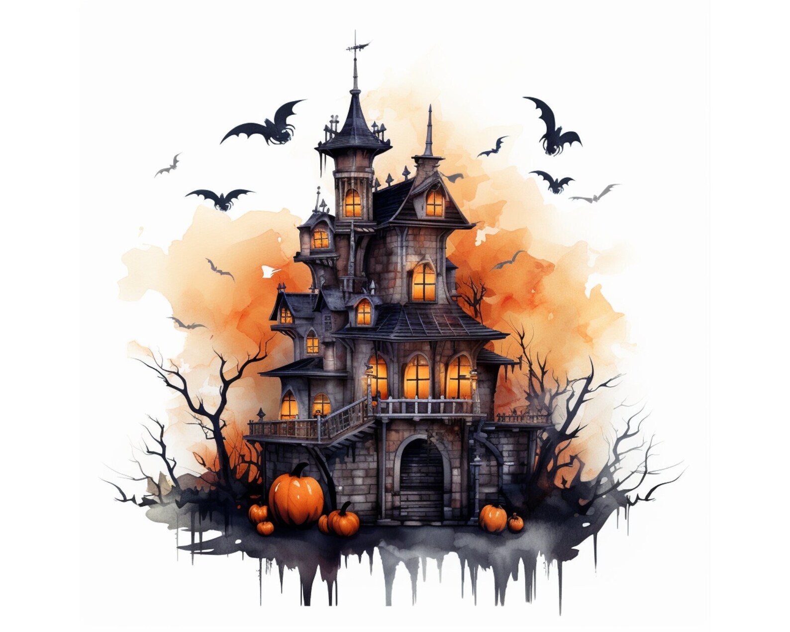 50 Haunted House Clipart High Quality PNG Images, Paper Crafts ...