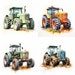 20 Tractor Watercolor Clipart PNG Images Farmer Tractor Farm - Etsy