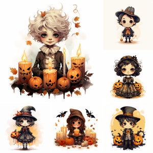 50 Cute Halloween Characters High Quality PNG Images, Autumn Magic ...