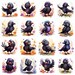 20 Baby Ravens Clipart Bundle, Cartoon Raven, Cute Raven, Scrapbook ...