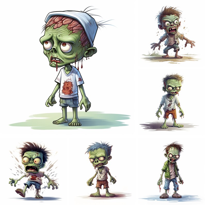 50 Zombies Clipart High Quality PNG Images, Cartoon Zombie, Ghoul ...