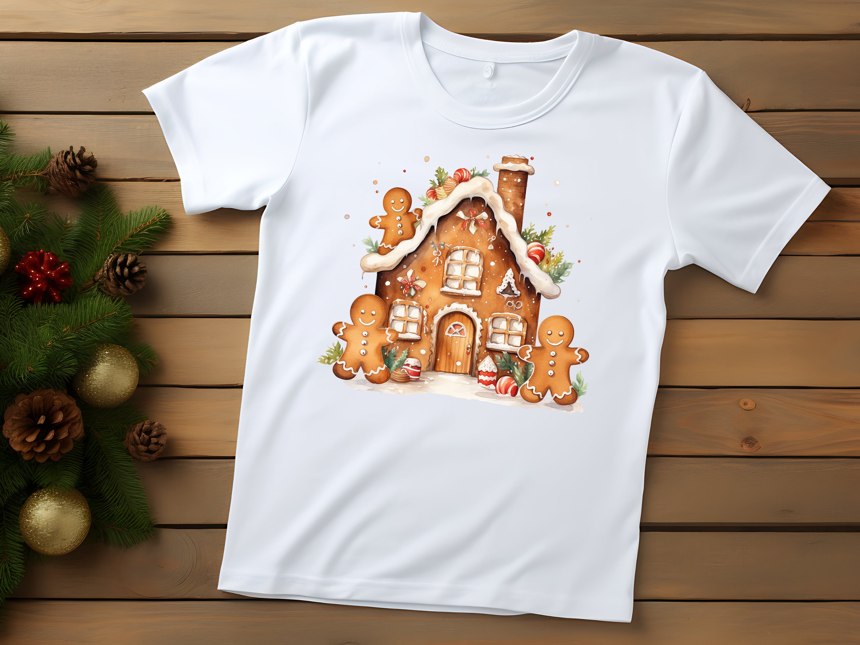 25 Watercolor Gingerbread Houses Clipart PNG Images, Xmas, Festive ...