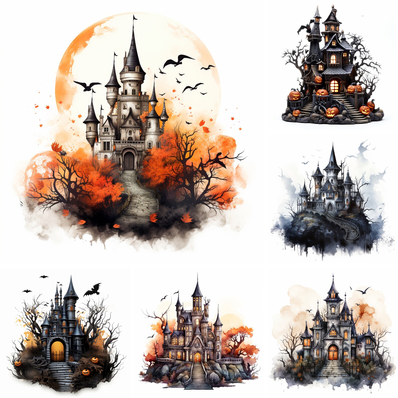 50 Haunted House Clipart High Quality PNG Images, Paper Crafts ...