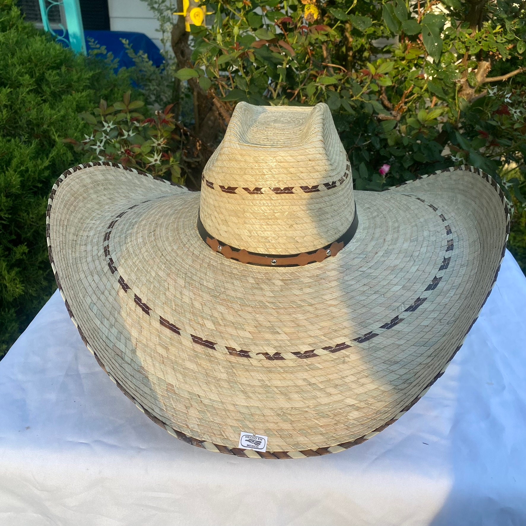 Large Straw Sun Hat. Rustic Straw Sun Hat. Sun Hat. Extra Wide Sun Hat ...