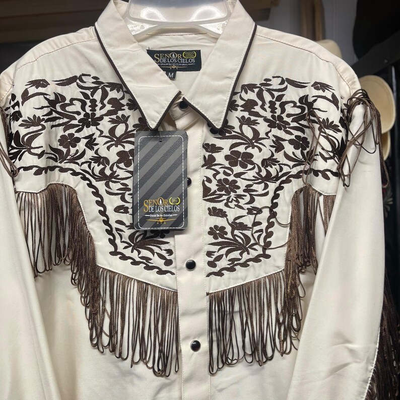 Men’s 90s Western Cowboy Shirt. Mexican Embroidery Shirt for Men. Long ...