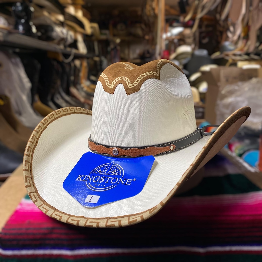 Men’s Western Horse Rider Hat. Cowboy Western Hat for Men. White Straw ...