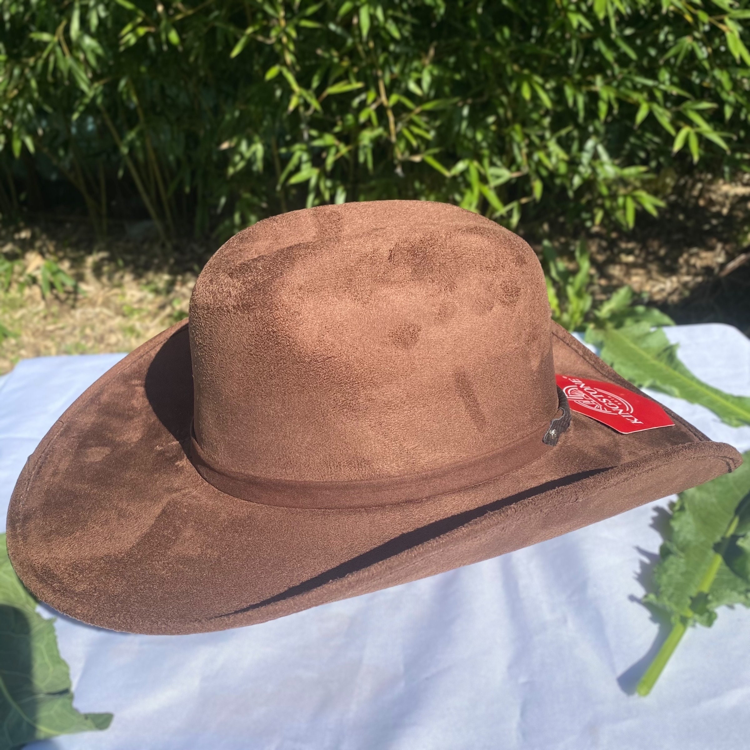 Mens Brown Suede Cowboy Hat. Mens Suede Cowboy Hat. Mens Brown Cowboy ...
