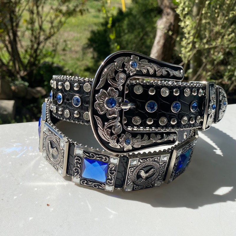 Rhinestone Belt - Etsy