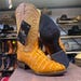 Yellow Caiman Leather Boots. Cowboy Boots for Men. Faux Leather Boots ...