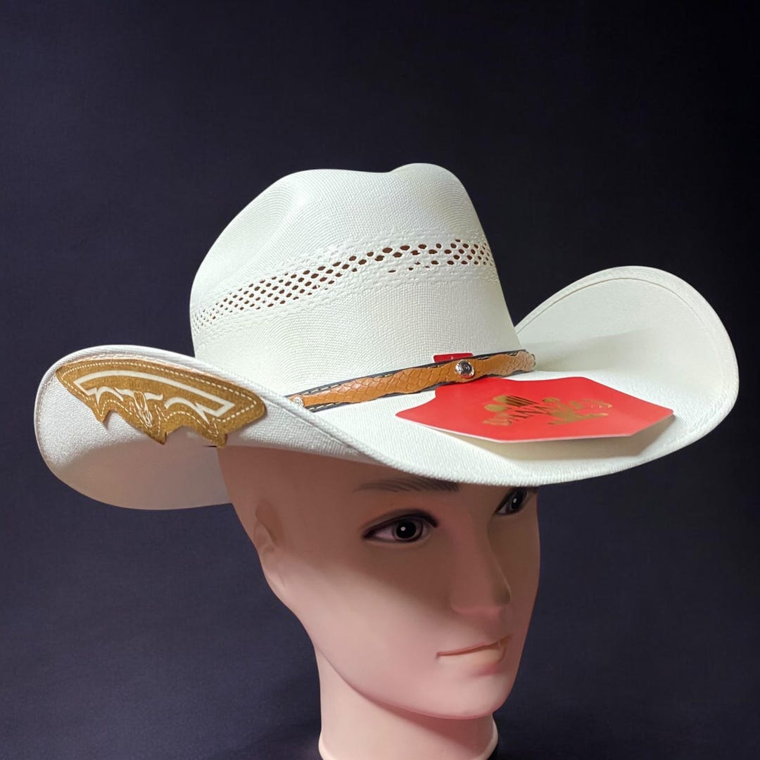 Men’s White Cowboy Hat. Men’s Western Cowboy Hat. Men’s Ranch Style ...