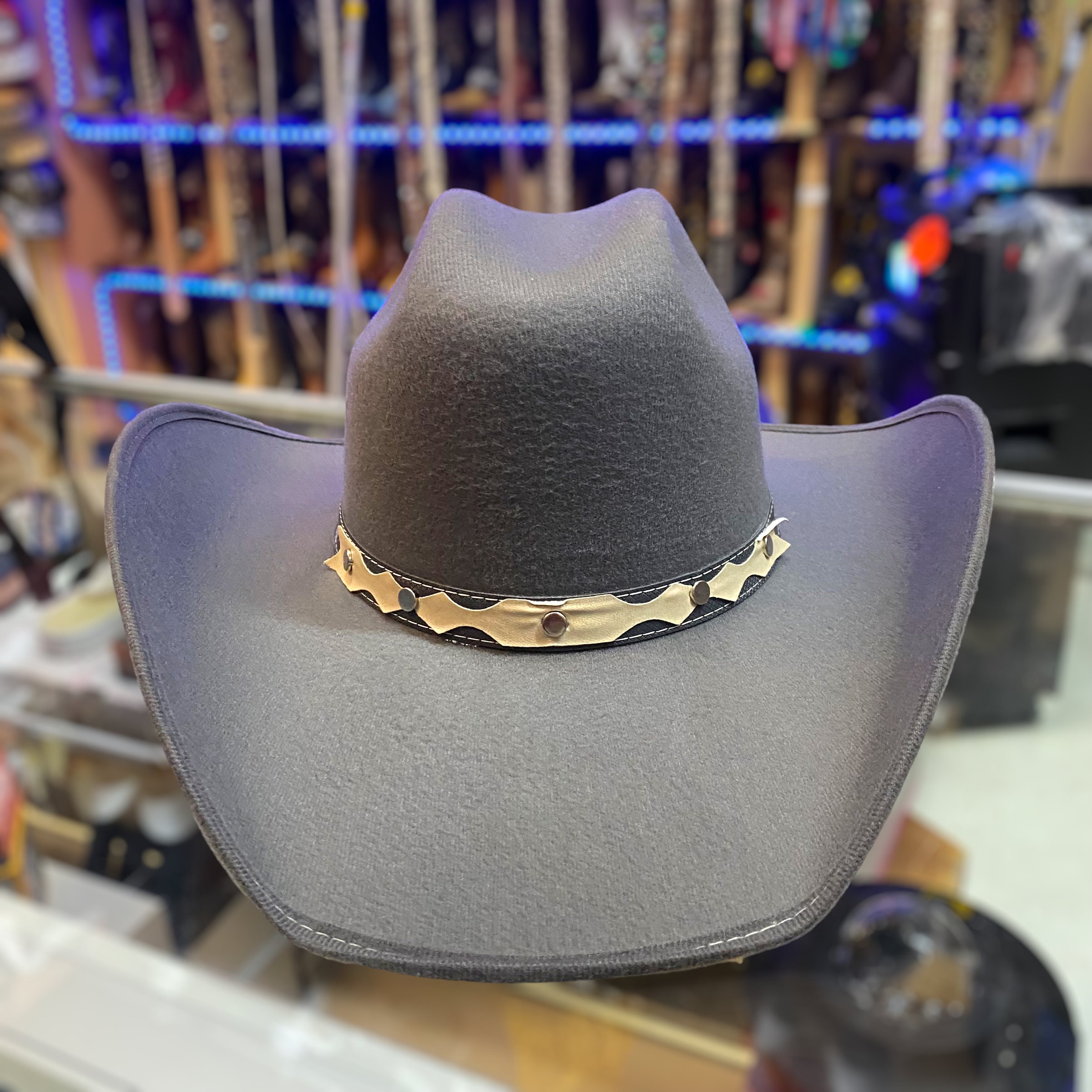 Mens Gray Felt Cowboy Hat. Mens Western Cowboy Hat. Western Cowboy Hat ...