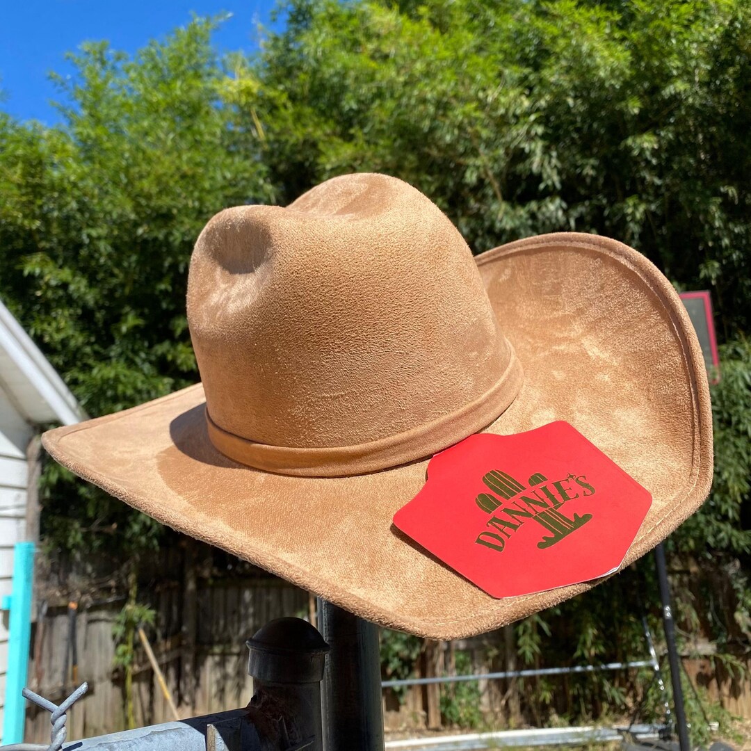 Men's Brown Suede Western Cowboy Hat. Rancher Style Hat. Horse Riding ...