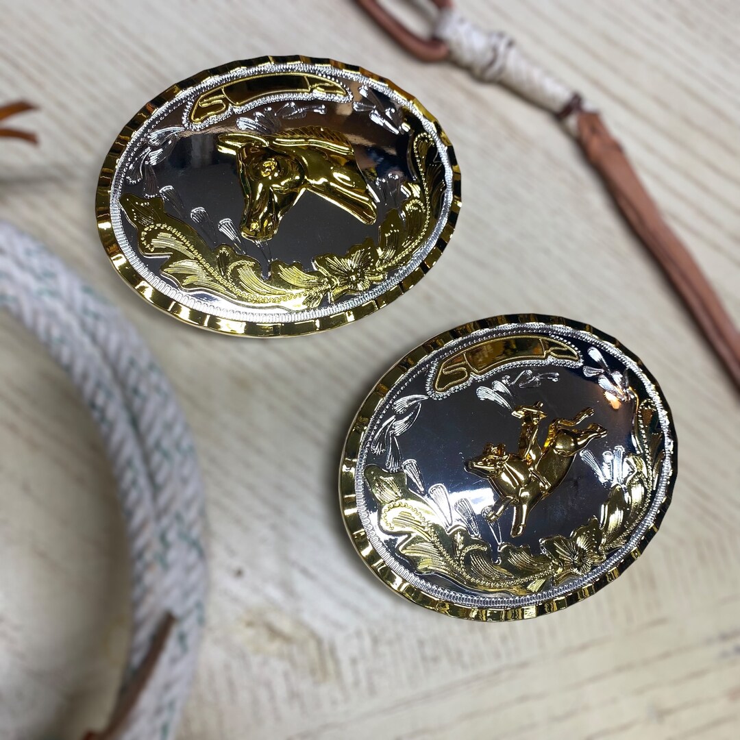 Shiny Western Belt Buckle. Universal Cowboy Belt Buckle. Rodeo Bull ...