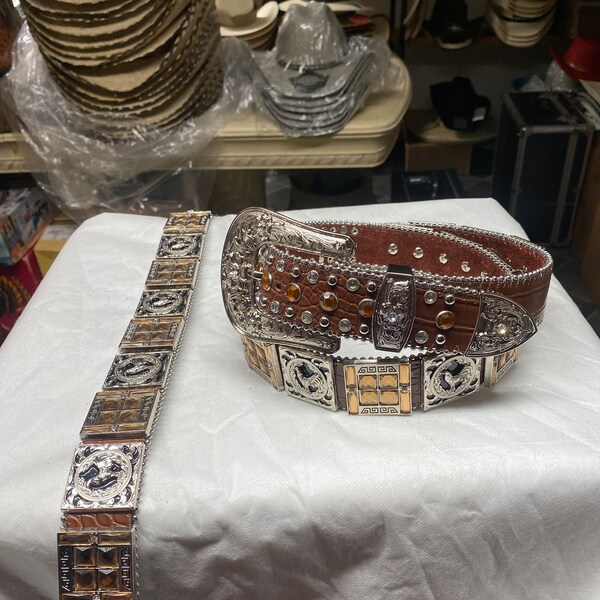 Rhinestone Western Belt - Etsy