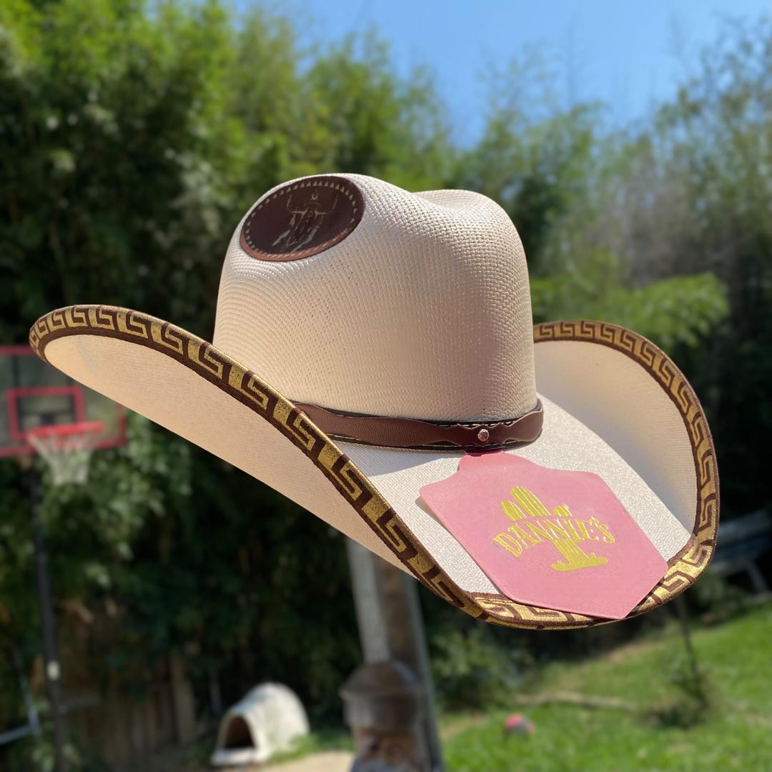 Bull Rider Cowboy Hat. Men’s Western Cowboy Hat. Straw Canvas Hat for ...