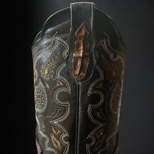 Piracucu Fish Skin Cowboy Boots. Men’s Brown Leather Boots. Western ...