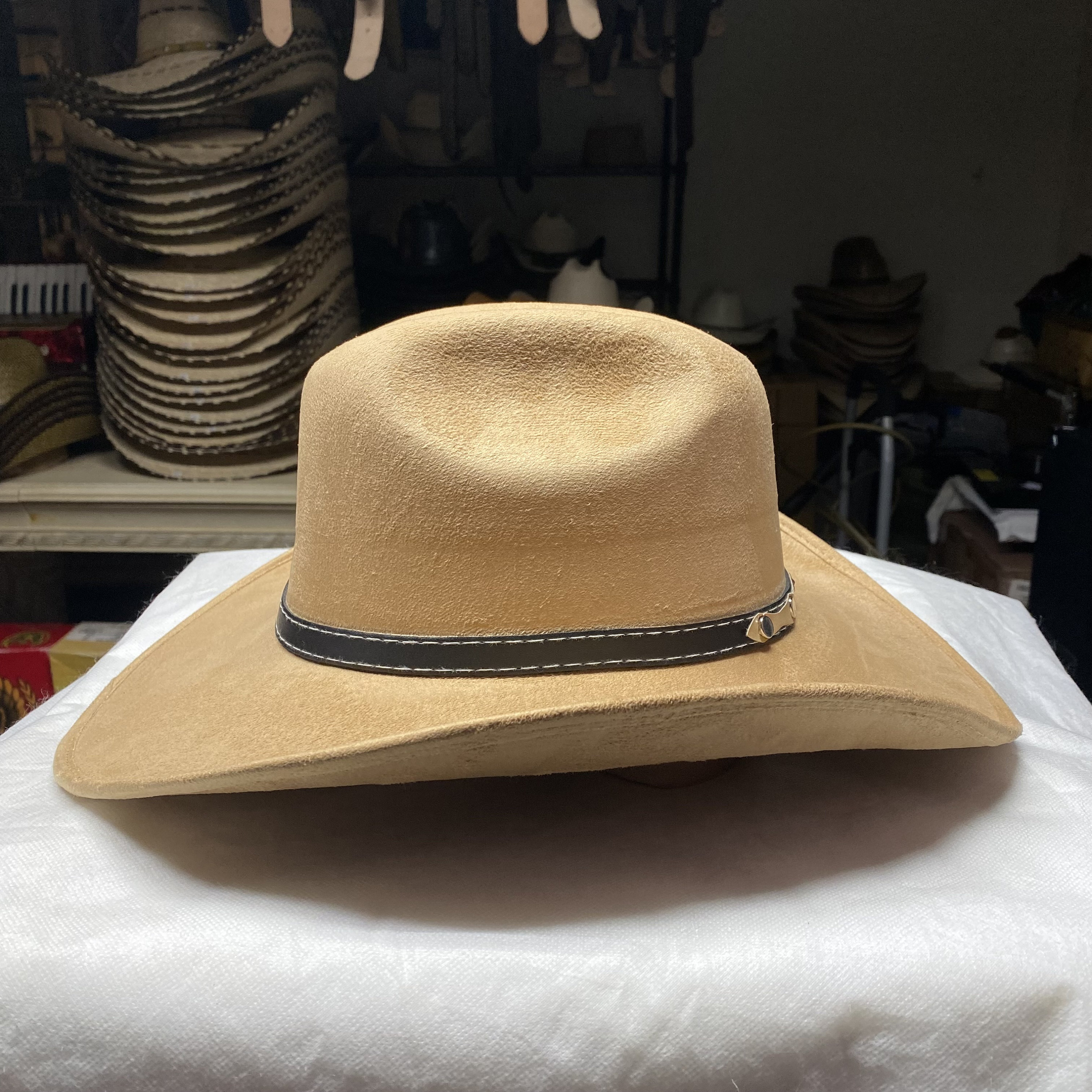 Men’s Brown Suede Cowboy Hat. Men’s Western Cowboy Hat. Men’s Wide Brim ...