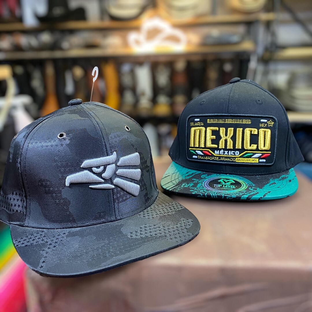 Mexico Baseball Hat. Mexico Flag Embroidered Hat. Flatbrim Snapback Hat ...