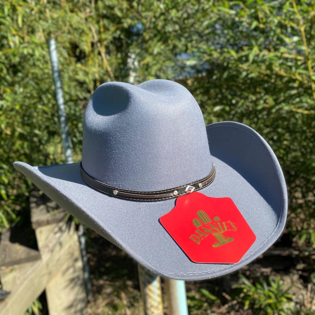 Grey Felt Cowboy Hat for Men. Grey Western Hat for Men. Men’s Felt ...