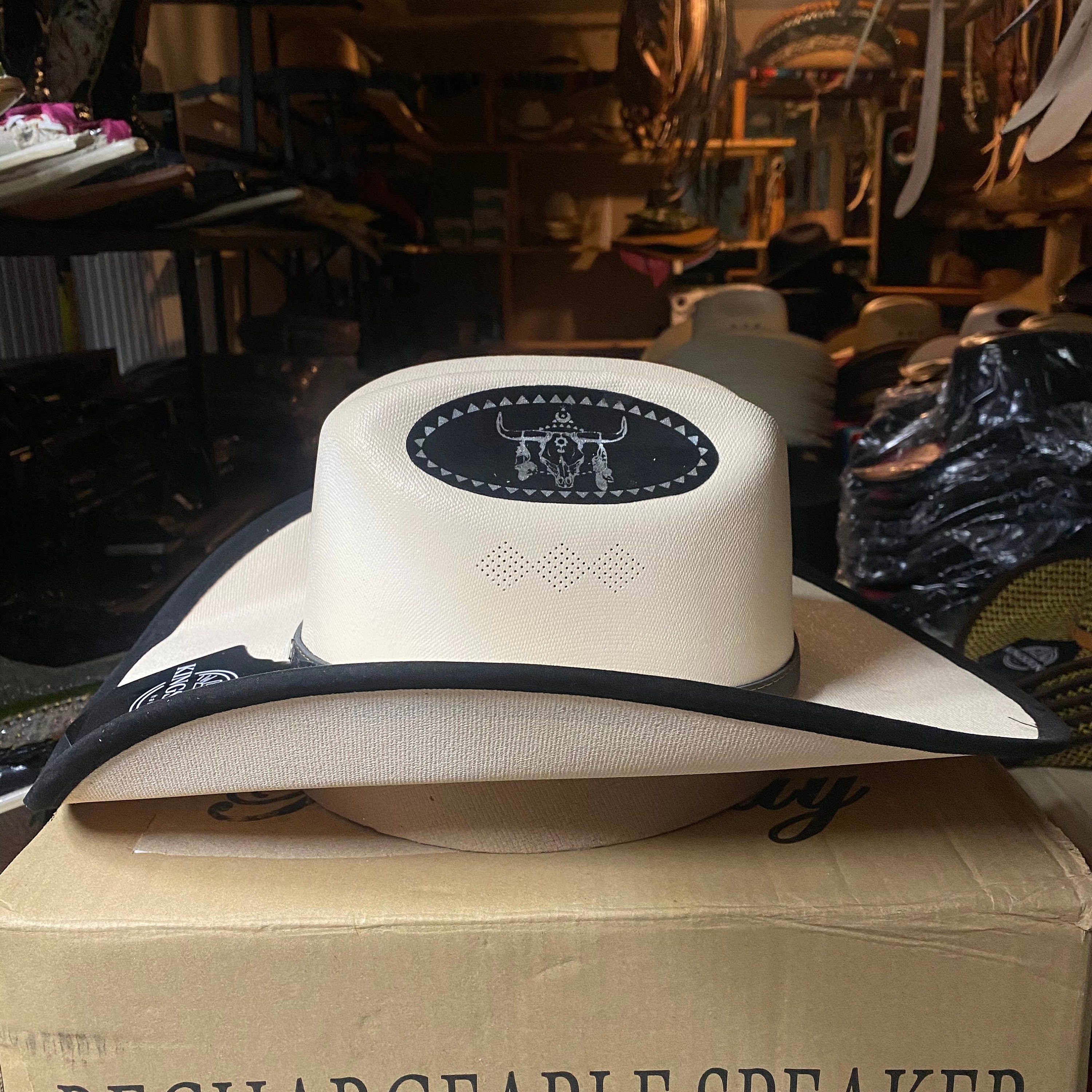 Mens Bull Rider Cowboy Hat. Mens Rodeo Cowboy Hat. Mens Western Cowboy ...