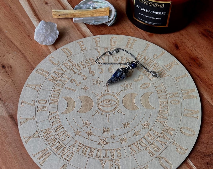Large Pendulum Board With Pendulum / Lapis Pendulum / Wooden Pendulum ...