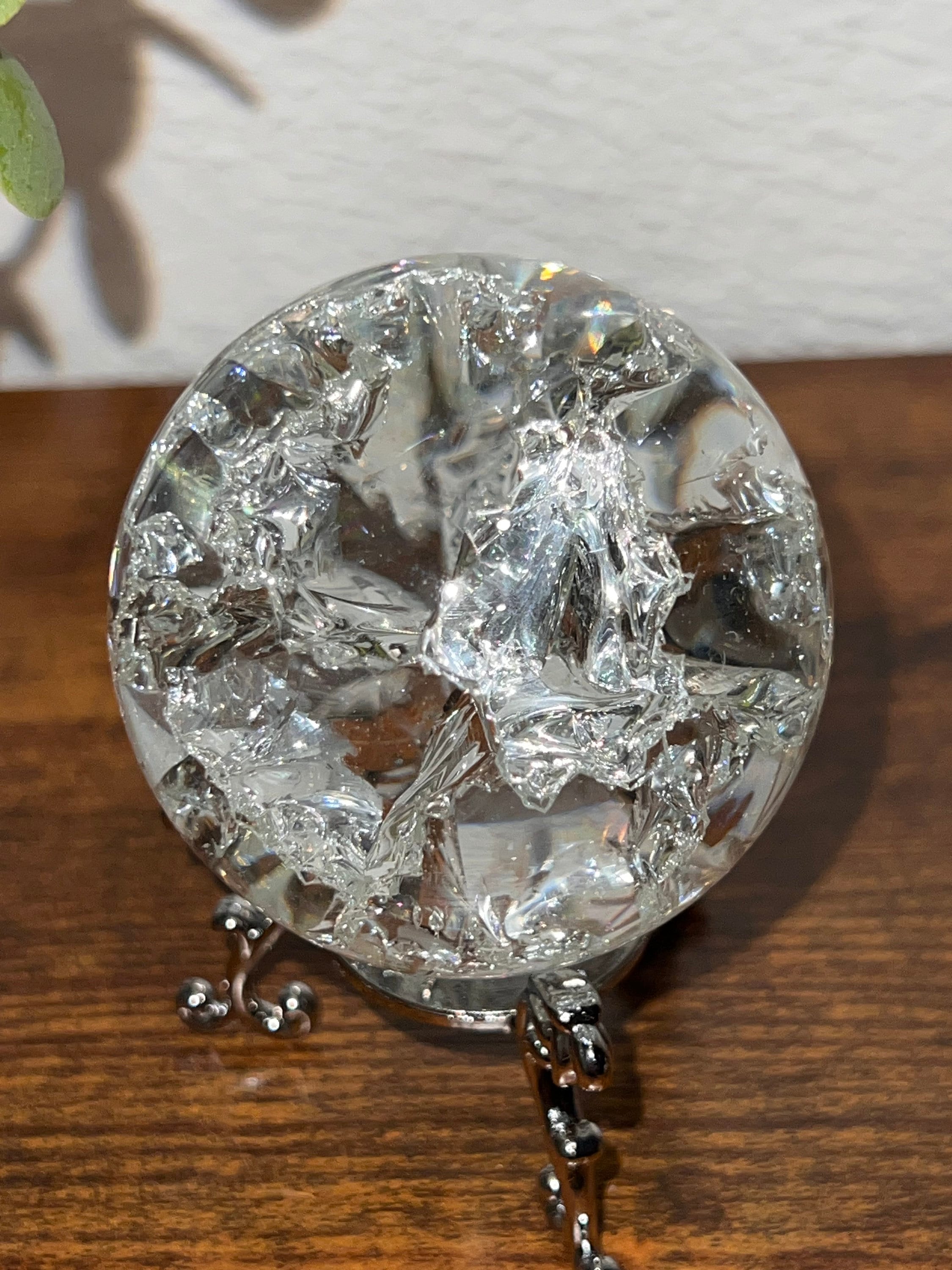 Large Crystal Ball With Stand / Fortune Teller Ball / Broken Crystal - Etsy