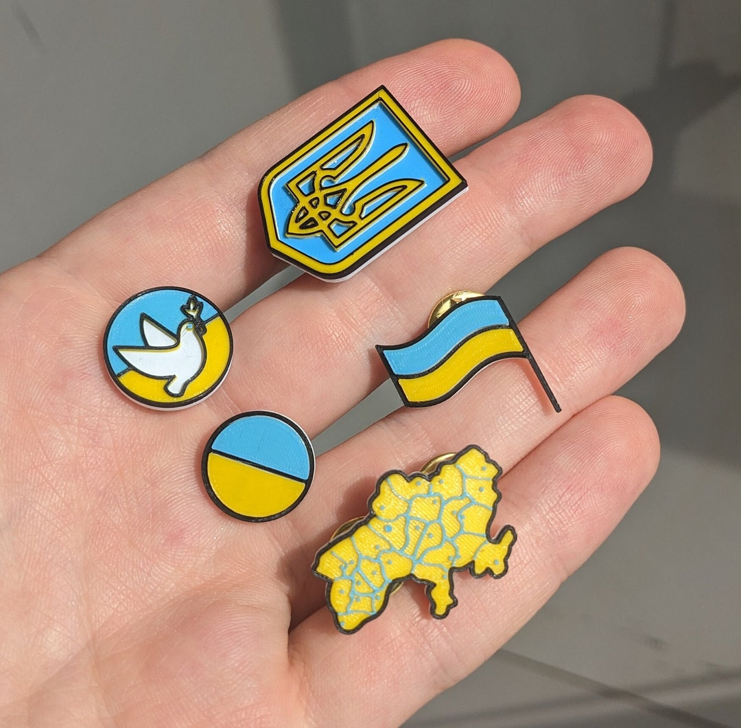 3d-printed Small Ukrainian Enamel Pins - Etsy UK
