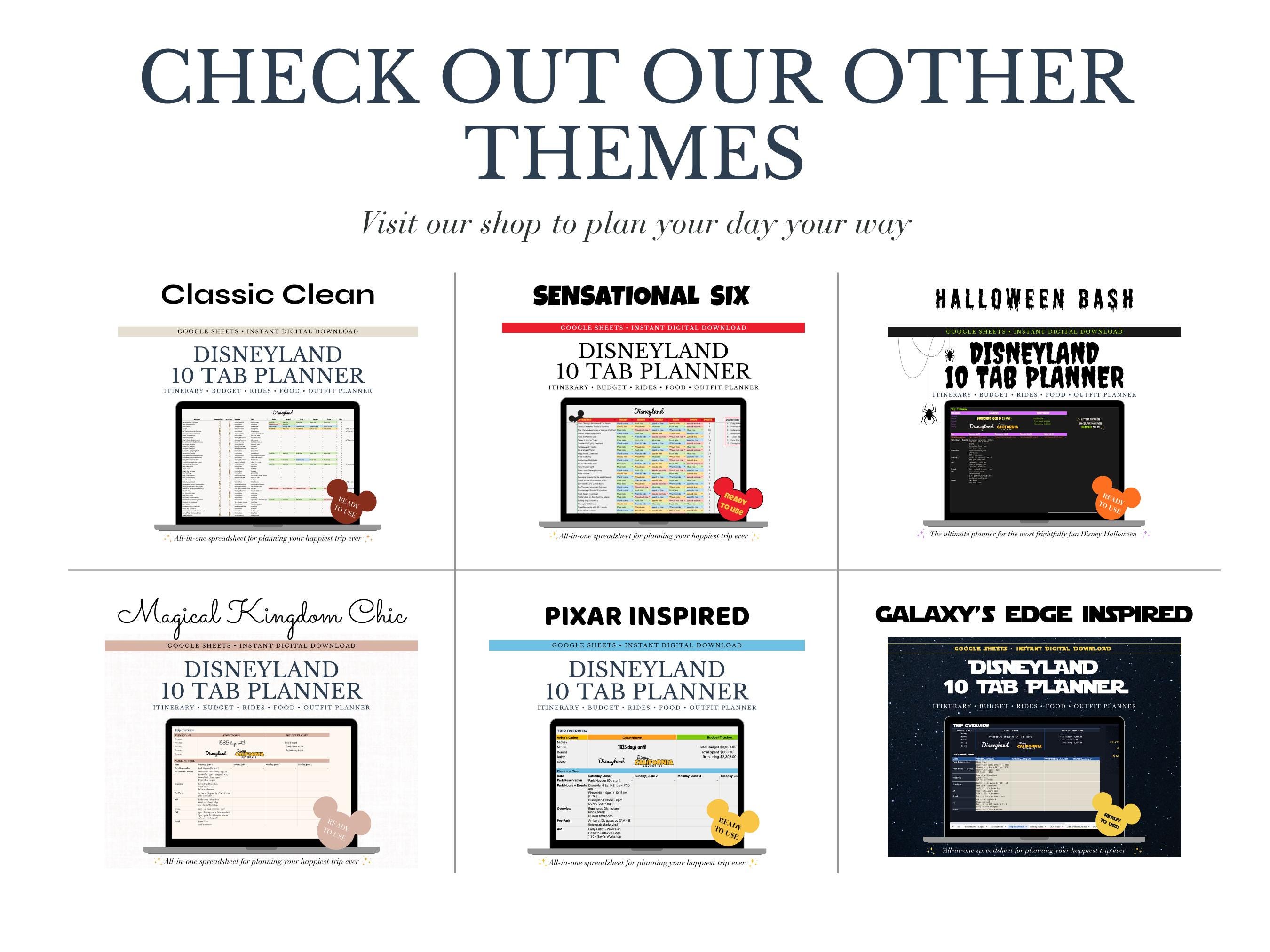 Disneyland Trip Planner Google Sheet Sensational Six • Itinerary ...