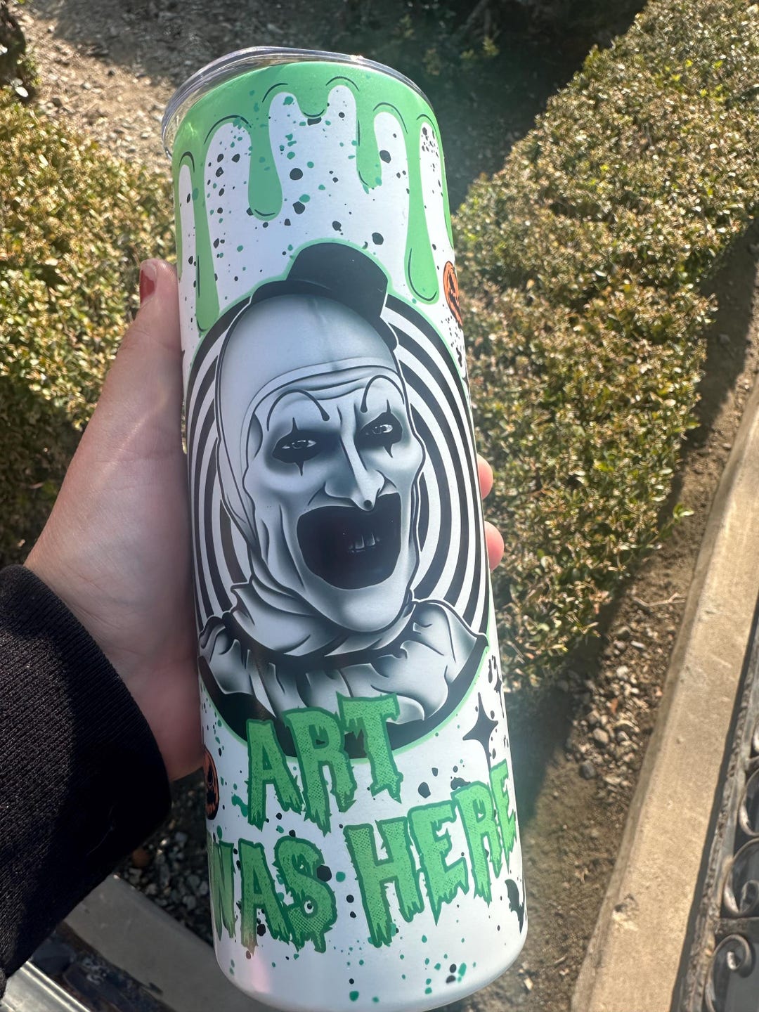 Art the Clown Tumbler: Neon Green Terrifier Inspired 20 Oz Cup - Etsy