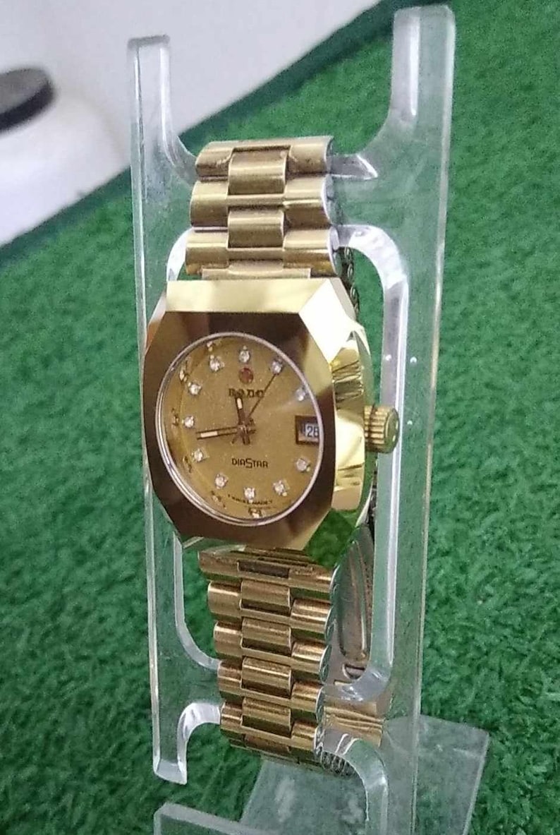 Genuine Rado Diastar Automatic Vintage Swiss Plated Gold Ladies Watch ...
