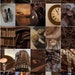 125 PCS Brown Aesthetic Wall Collage Kit | Brown Wall Decor | Photo ...