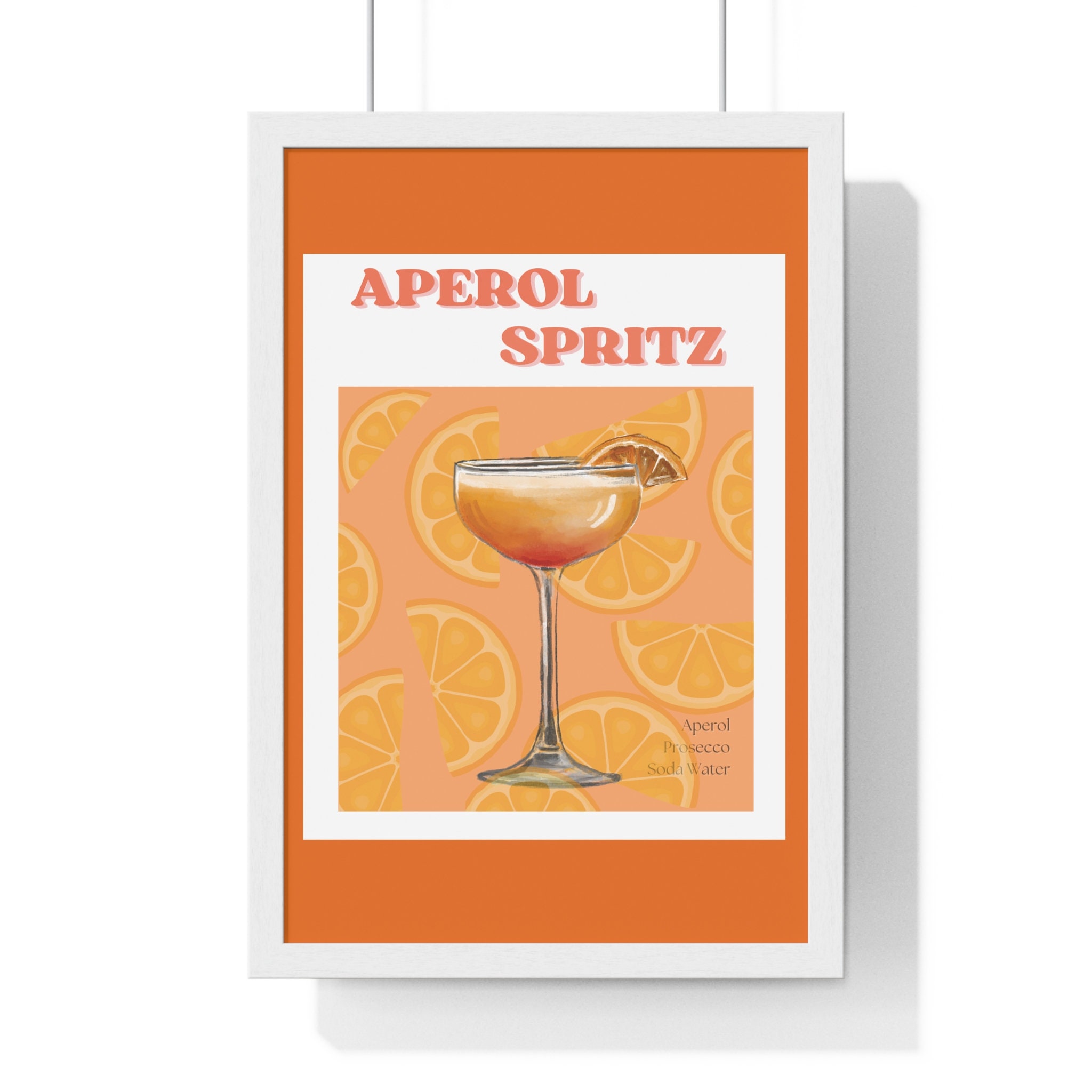 Aperol Spritz Cocktail Digital Print Orange Trendy Vibrant Print ...