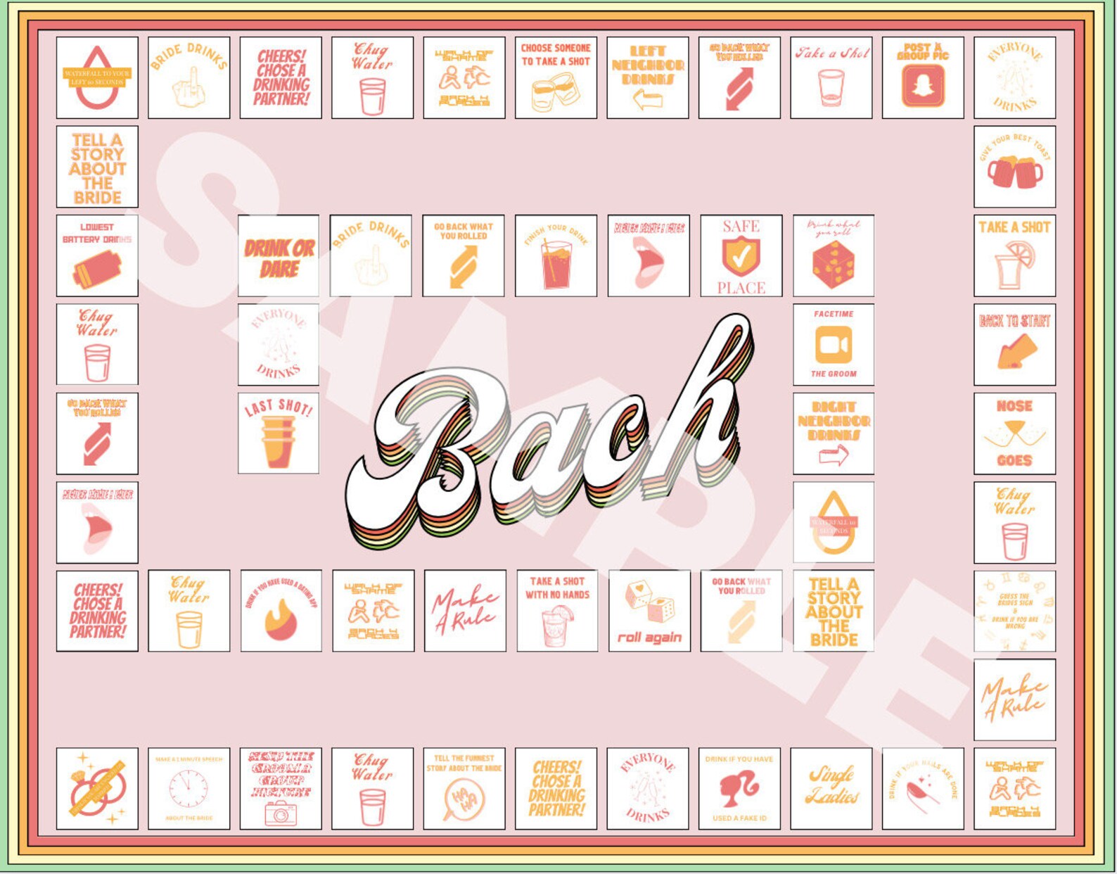 Bachelorette Party Game, Bachelorette Board Game, Bachelorette Party - Etsy