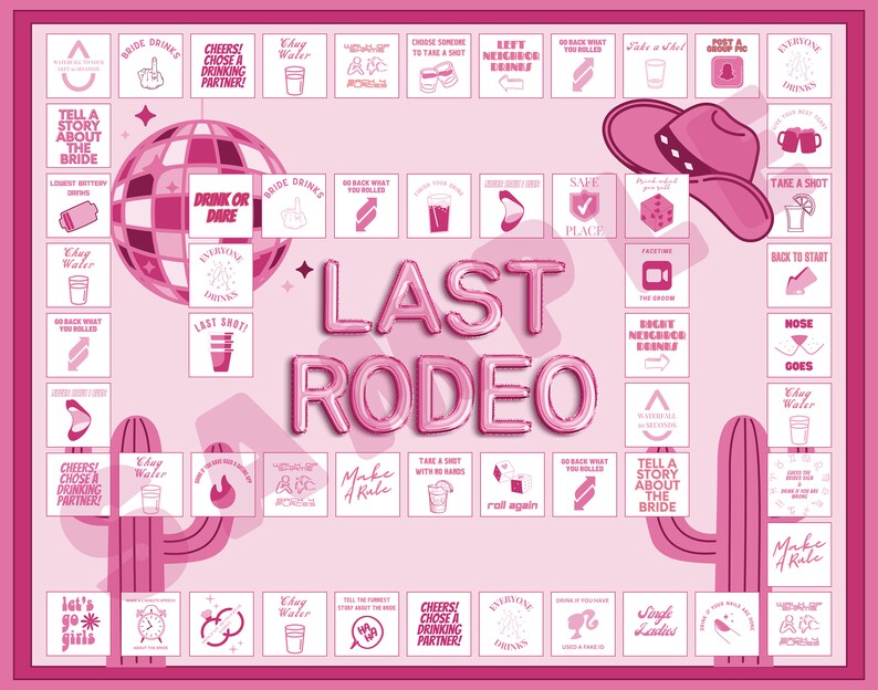Last Rodeo Bachelorette Party Game | Printable Western-themed Bridal ...