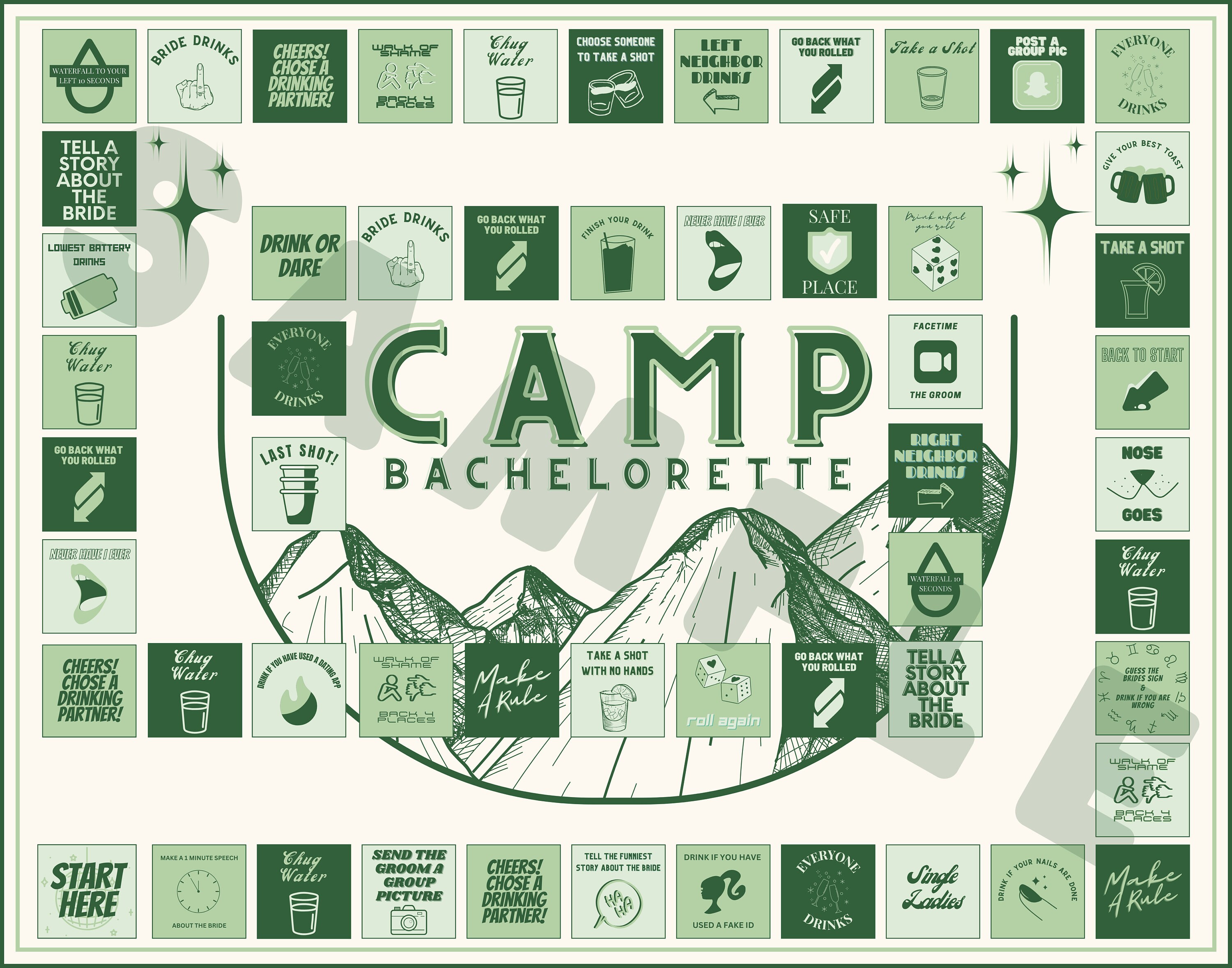 Camp Bachelorette, Bachelorette Game, Bach Game, Bachelorette Drinking ...