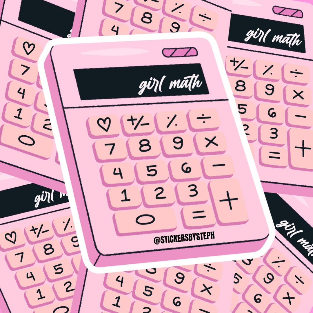Girl Math Sticker - Etsy