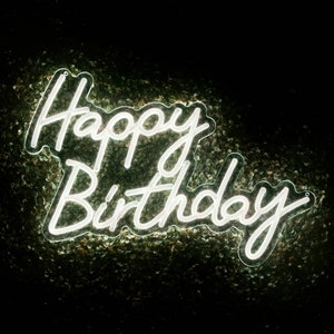 Happy Birthday Neon Sign | Birthday Sign| Birthday Decorations - Etsy