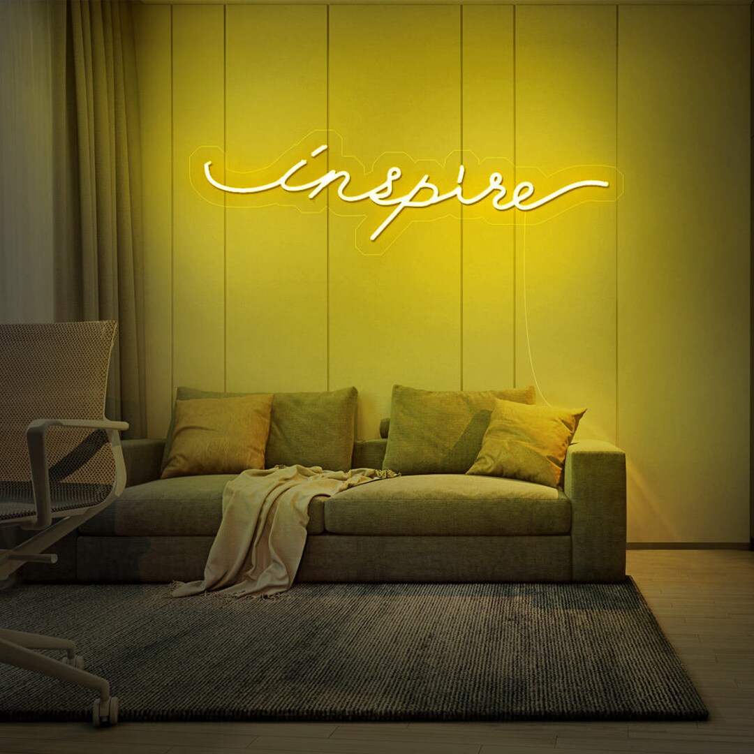 Inspire Neon Sign | Neon Sign | Neon Wall Hang - Etsy