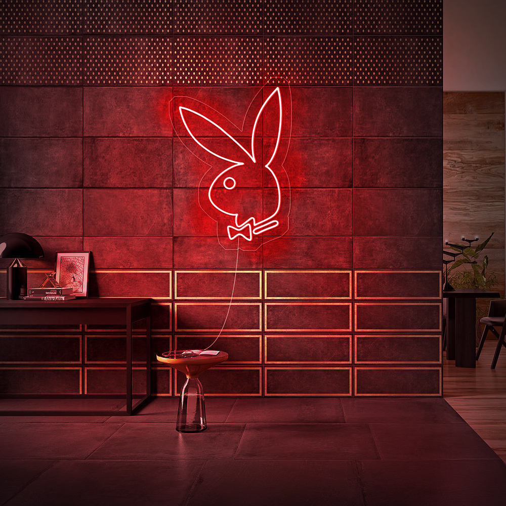 Bunny Neon Sign | Neon Wall Hang | Neon Wall Art | Wall Art - Etsy